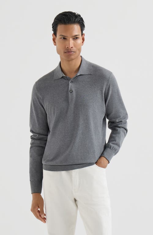 BRUNELLO CUCINELLI cotton lightweight knit polo shirt